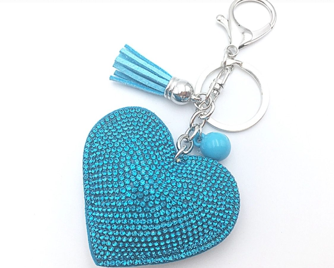 Sparkle Heart Key Ring - Virgin Jewels